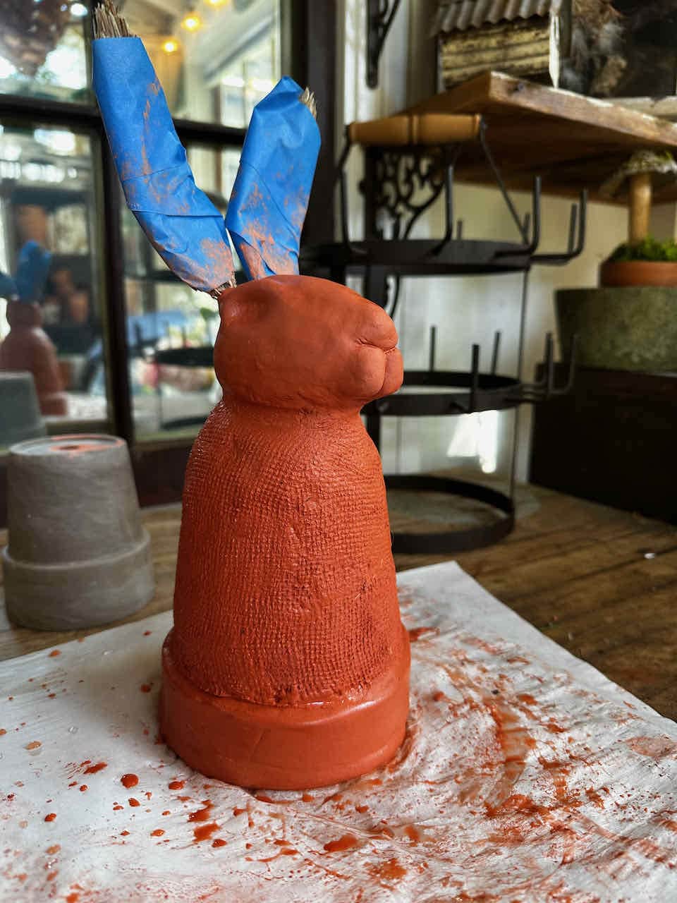 Adorable Easter Bunny DIY Craft Using Air Dry Clay