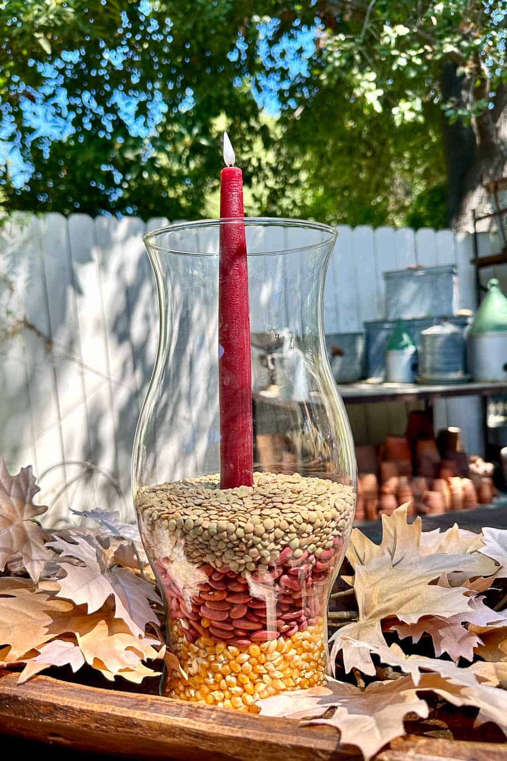 10 Simple Fall Decorating Ideas with Hurricane Vases