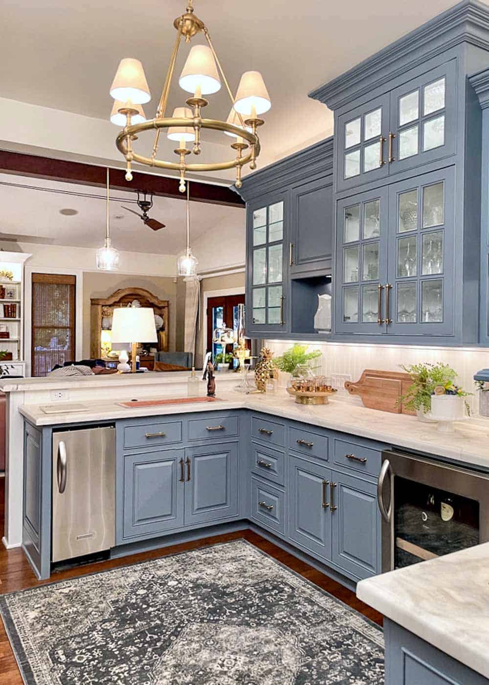 The Best Blue Gray Paint Colors for Kitchen Cabinets - WM Design House