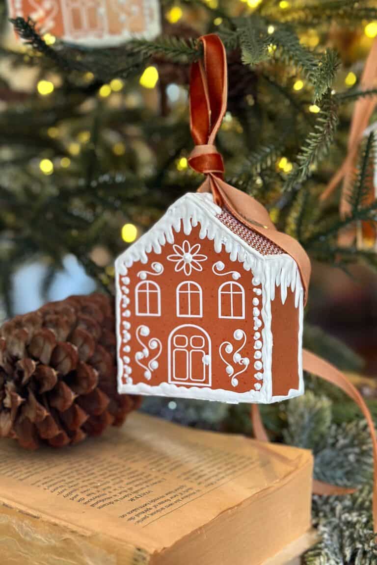 EASY DIY Gingerbread House Ornaments: 3D Free Printable