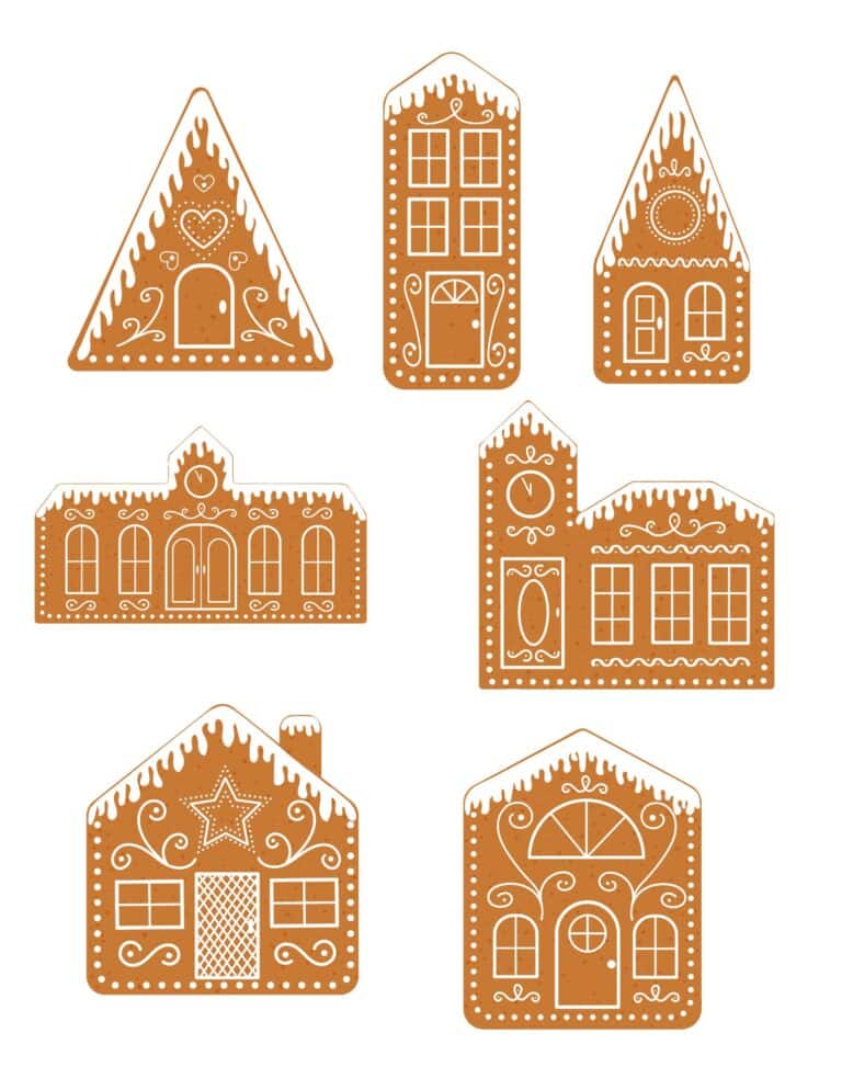 EASY DIY Gingerbread House Ornaments: 3D Free Printable