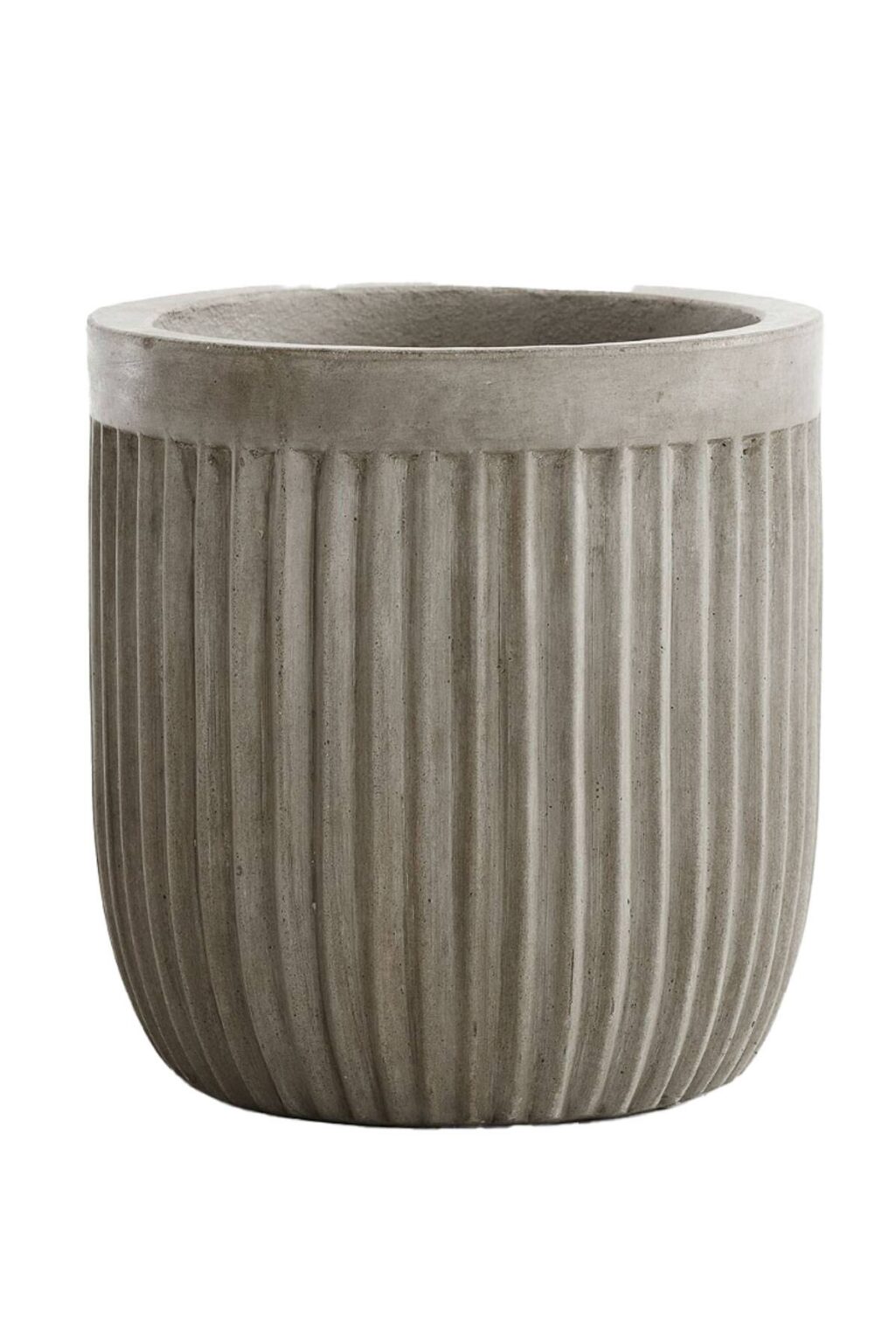 DIY Cement Planter: Potterybarn dupe, fluted Concrete Pots