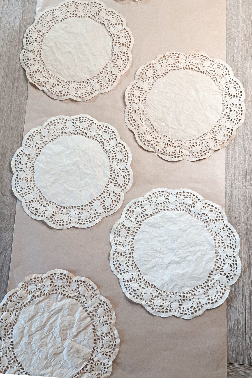How to Make a DIY Paper Table Runner with Tea-Stained Doilies