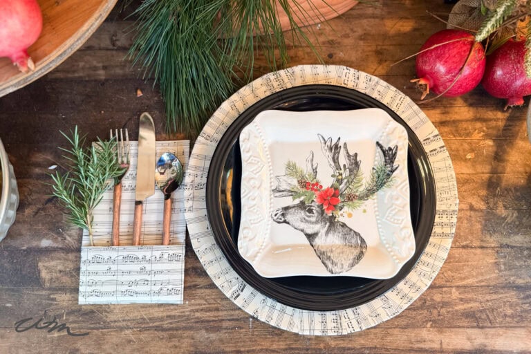 DIY Sheet Music Charger Plates – Bring a Melody to Your Table
